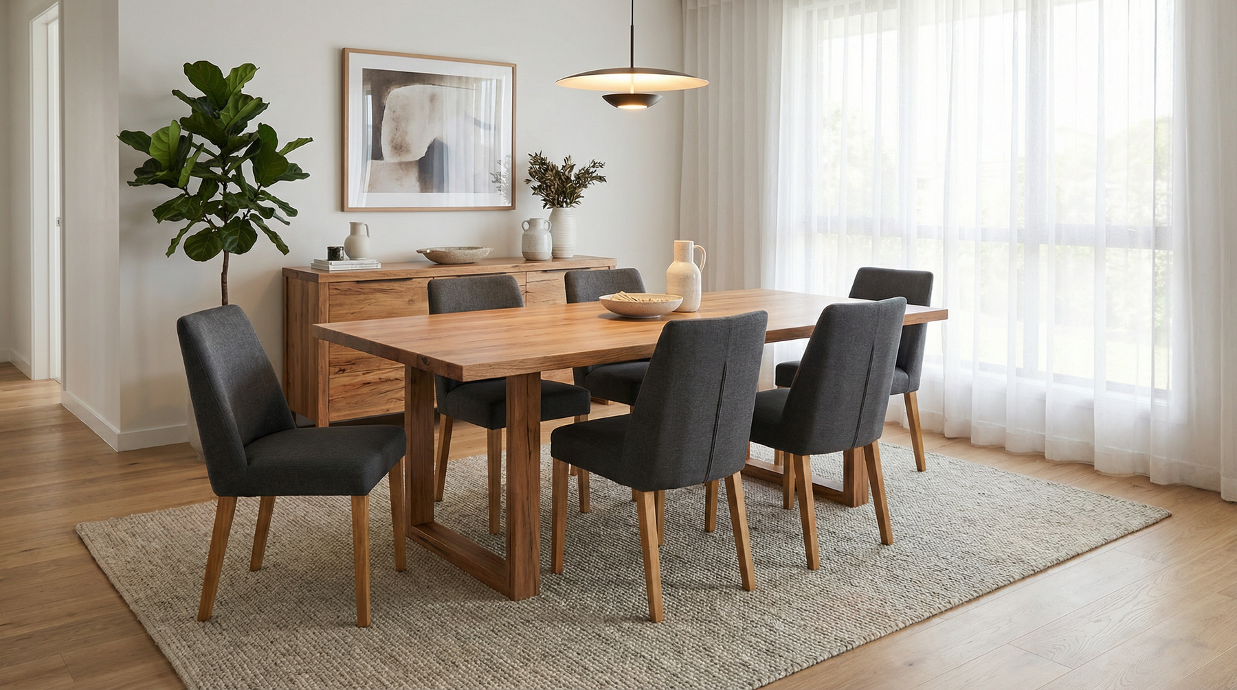 The Hilton Dining Table - Rustic Dining Room Table | Dankz Furniture Perth